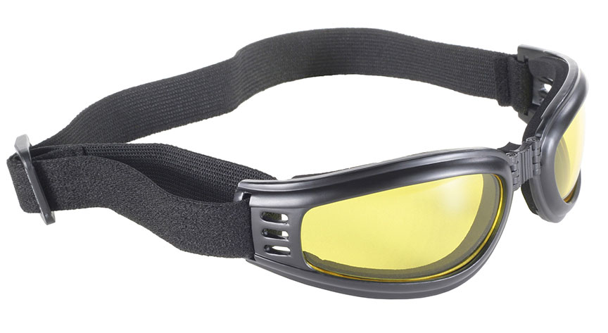 Folding Motorcycle Goggle | Yellow Lens Motorcycle Goggle | Full ...